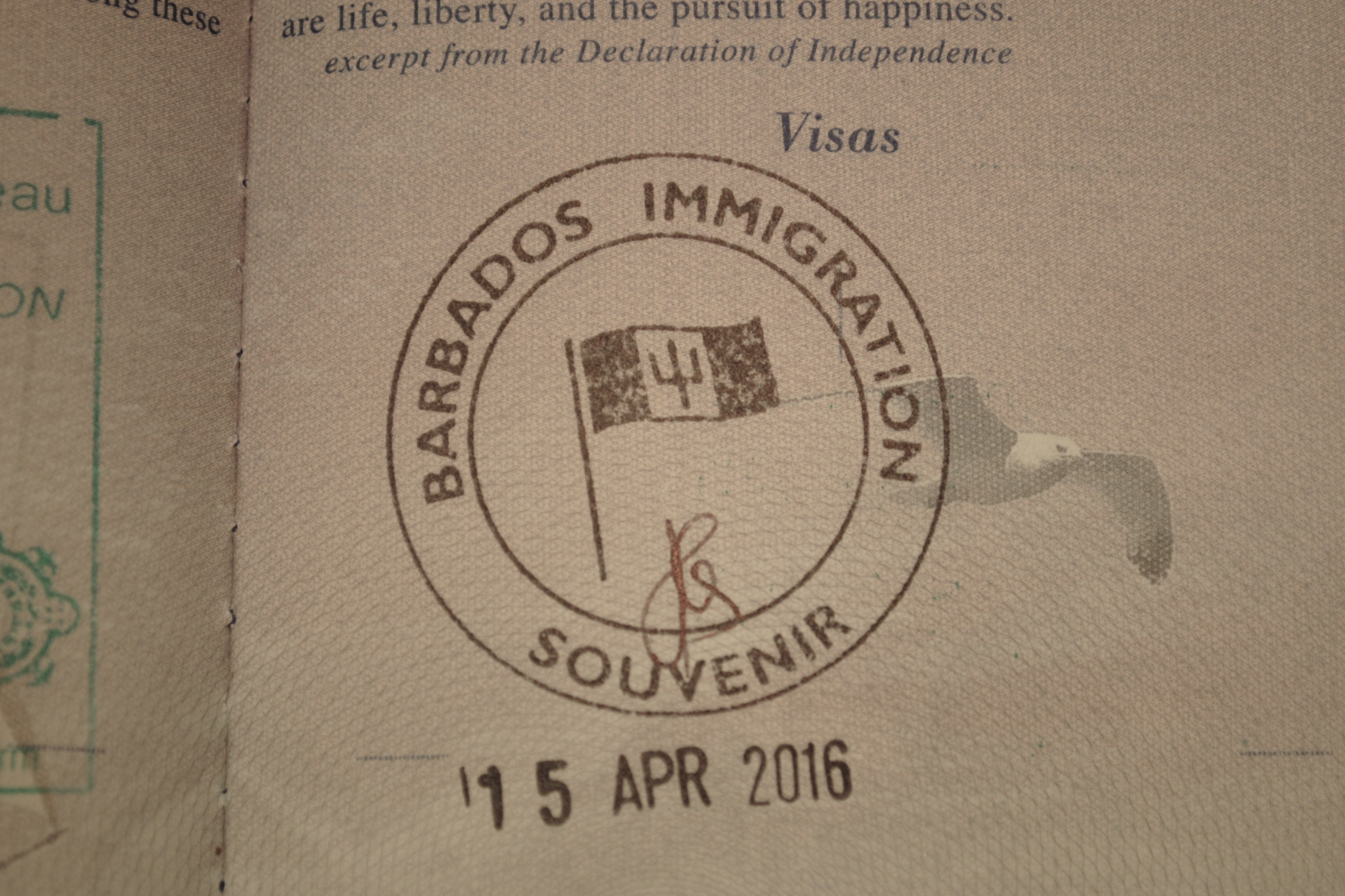 Barbados Passport Stamp 2016 Married With Wanderlust